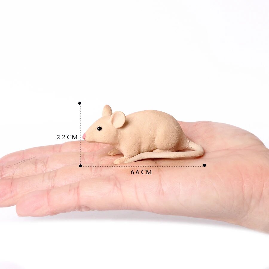 Фигурка мыши бежевая ONLYFIGURES 2.2x6.6 см Mouse-1