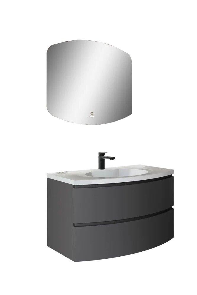 Мебель для ванной комнаты Itana Arko 90 подвесная, графит