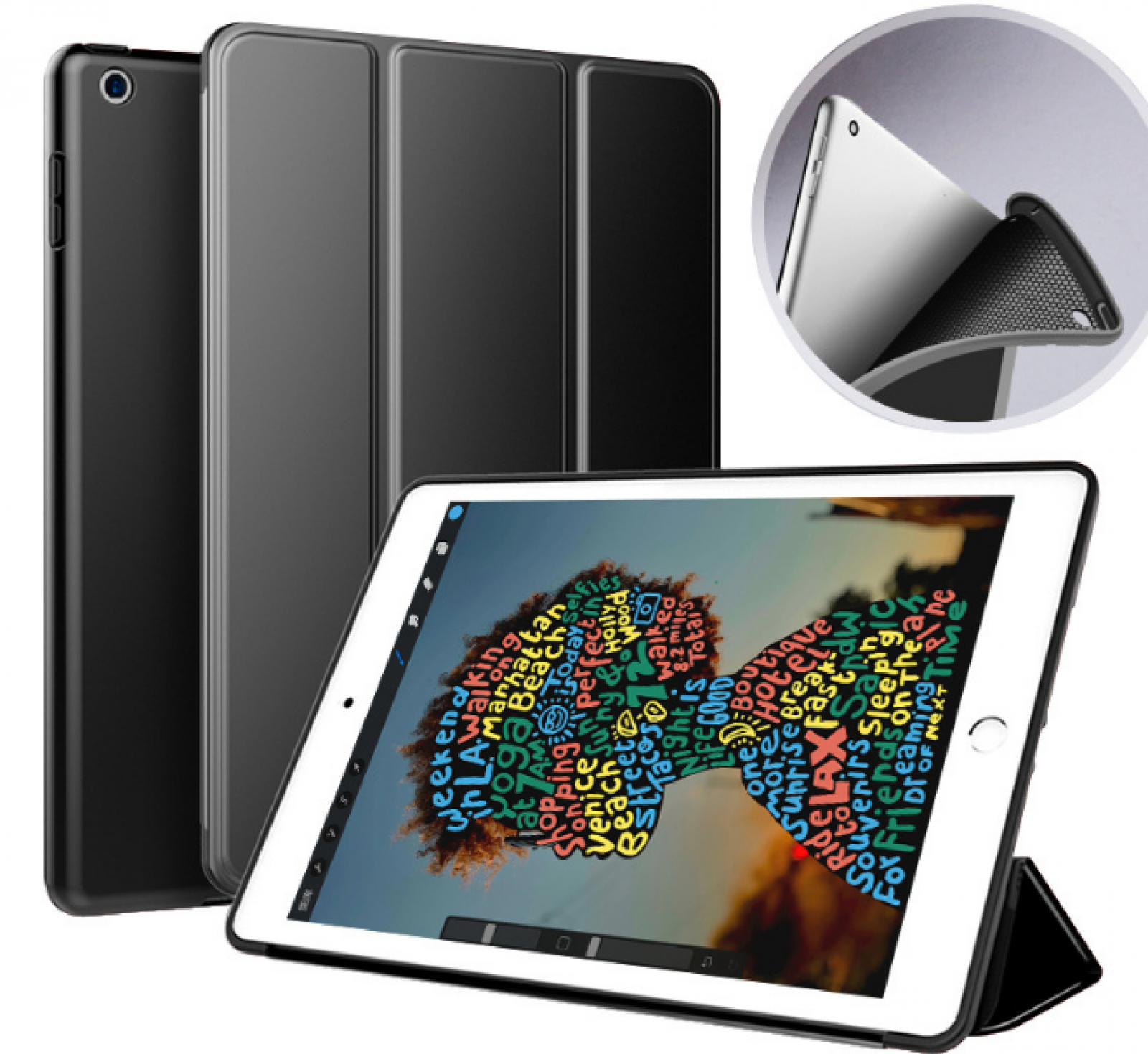 Защитный чехол MyPads для Apple iPad mini 6 2021 черный пластиковый