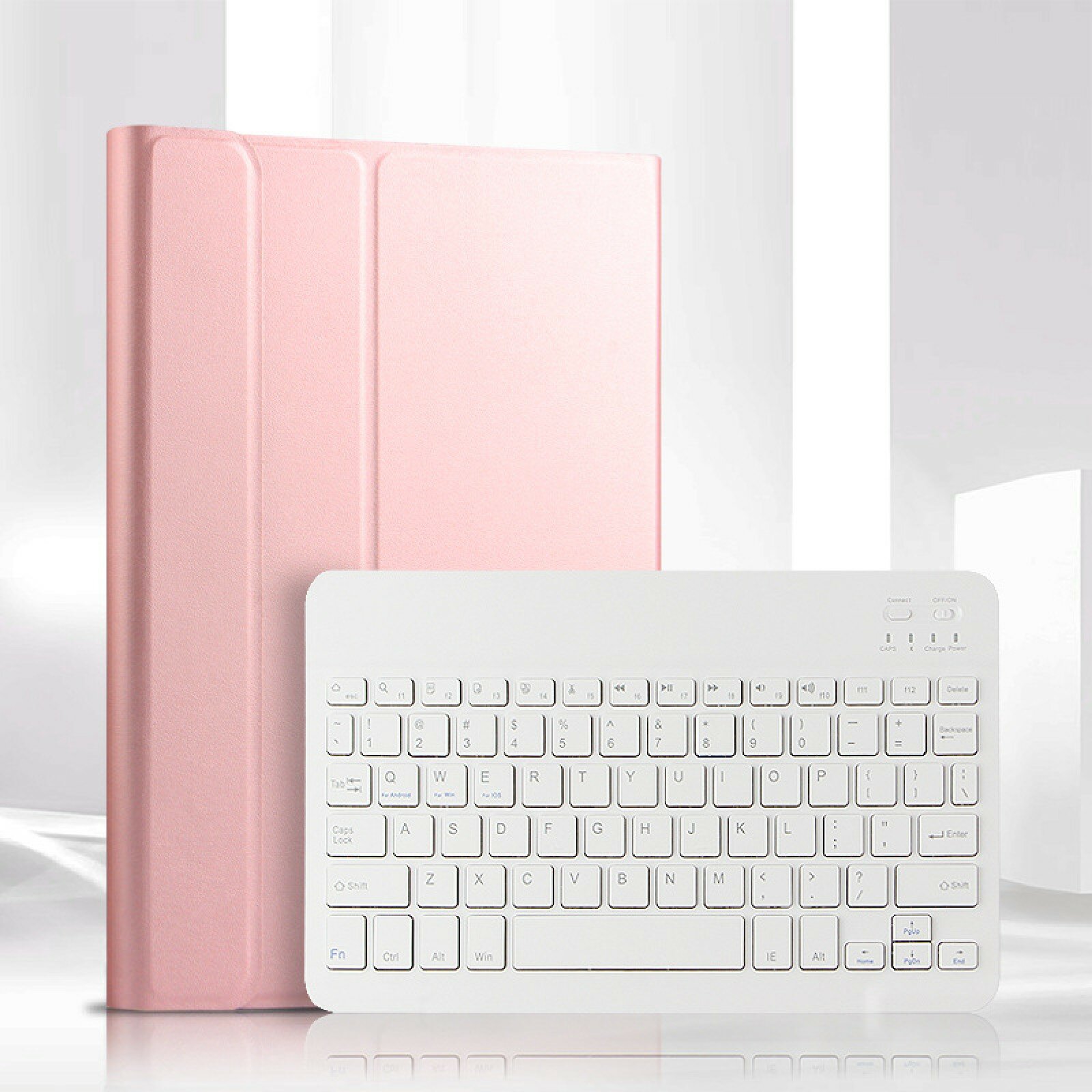 Клавиатура Bluetooth с розовым кожзам чехлом для Samsung Galaxy Tab A8 10.5 2021 MyPads