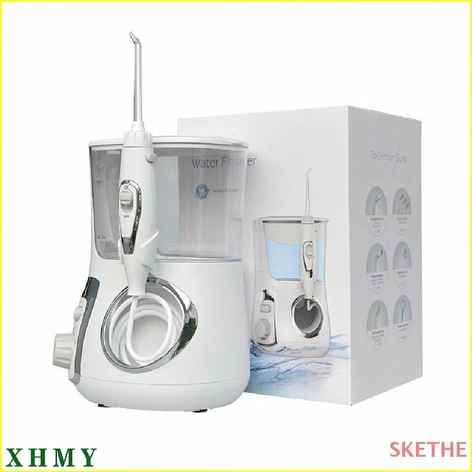 Ирригатор для полости рта стационарный WaterPik Тот же стиль WP-700 EU, белый, медицинский для имплантов емкость 700 мл семейный детский стоматологический профессиональный 10 режимов 7 насадок