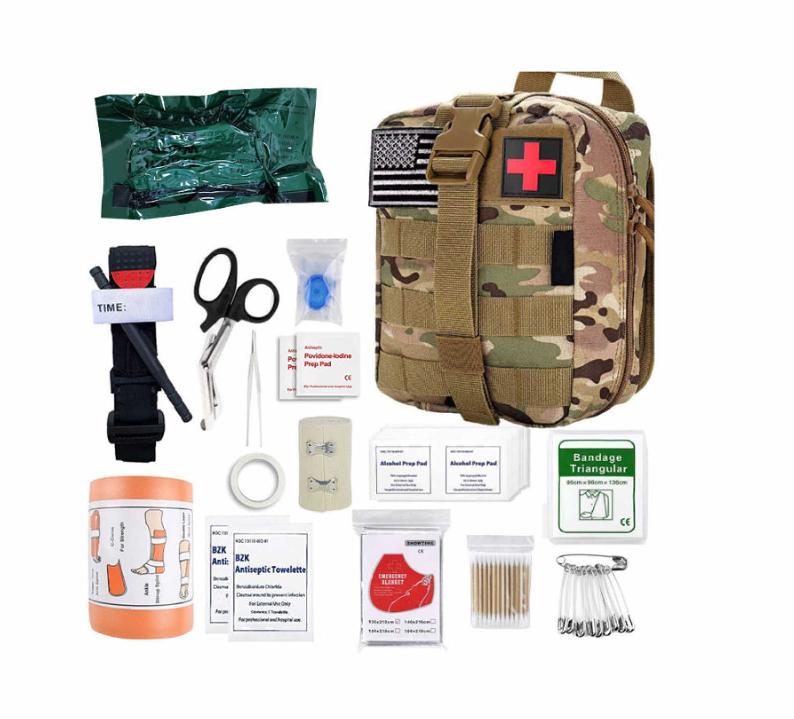 Тактическая армейская аптечка MyPads с набором первой медицинской помощи, непромокаемая, хаки