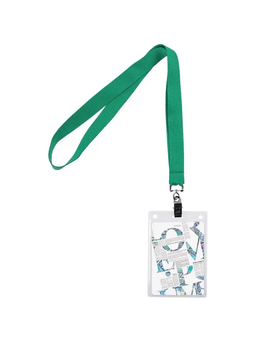 Прозрачный вертикальный карман для бейджа