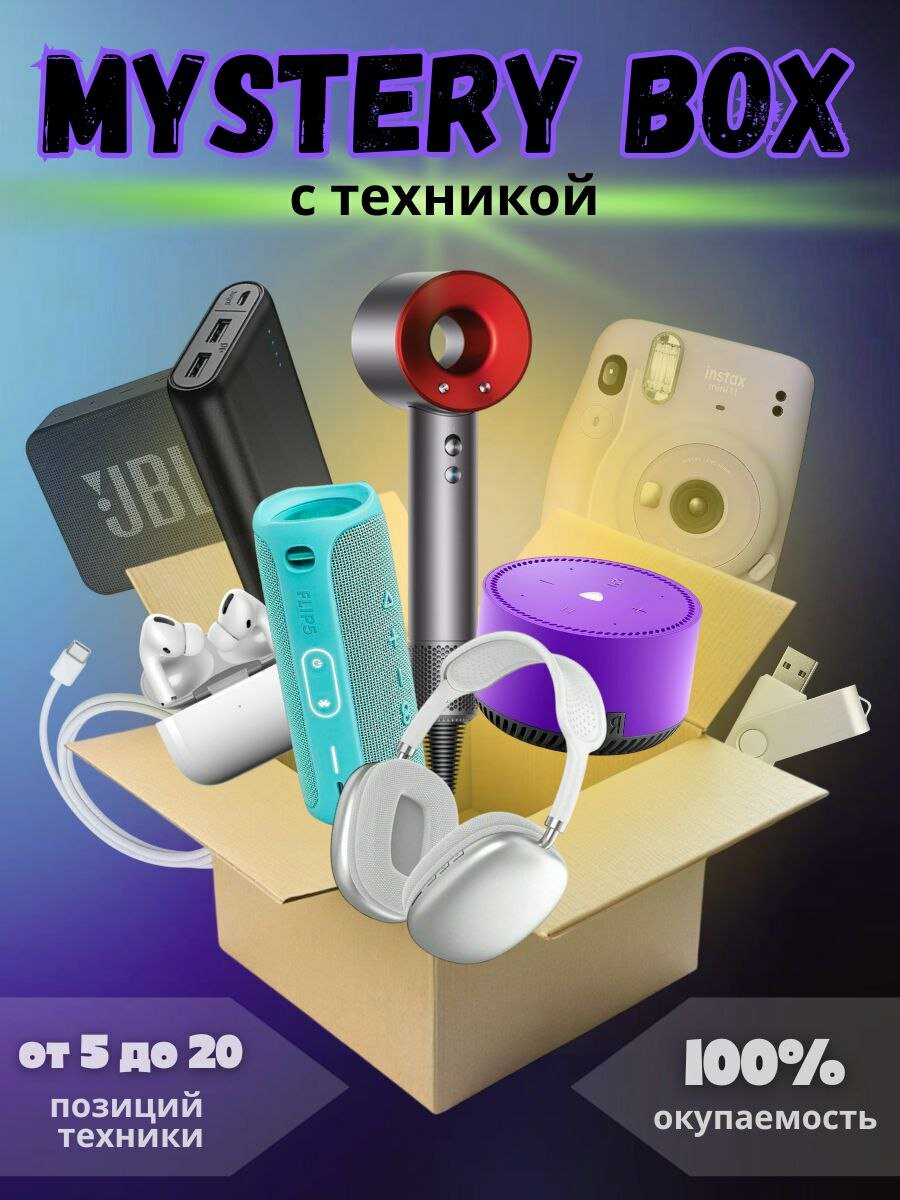 Мистери Бокс с новой техникой, секретный короб, подарок сюрприз, Интрига лот