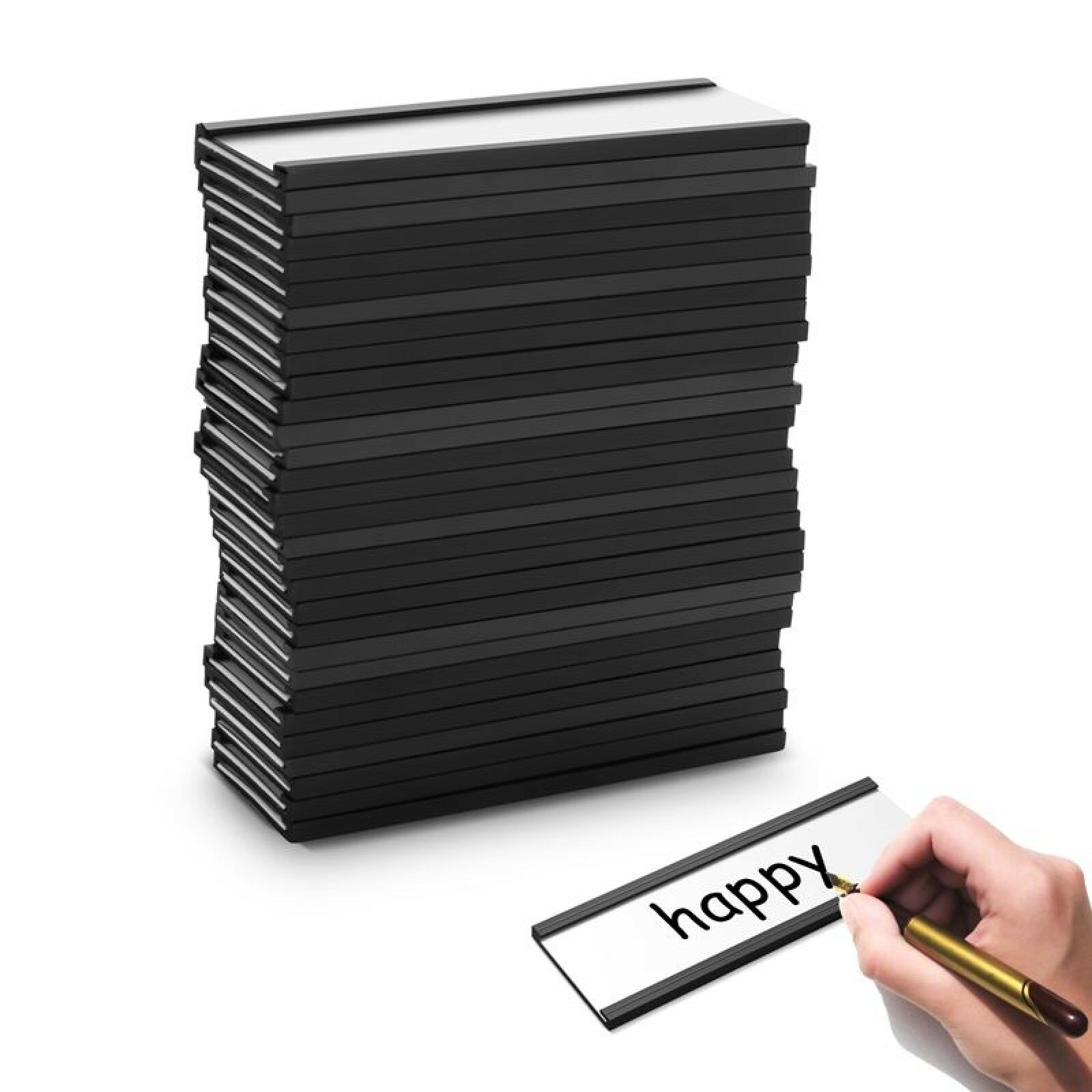 Магнитные держатели этикеток MyPads с прозрачными пластиковыми протекторами, 50 шт
