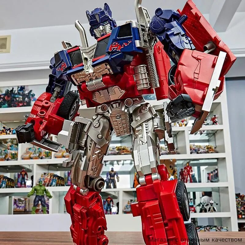 Трансформер Optimus Prime Большой Робот Игрушка Трансформер для мальчиков, размер 50 см, Пластик