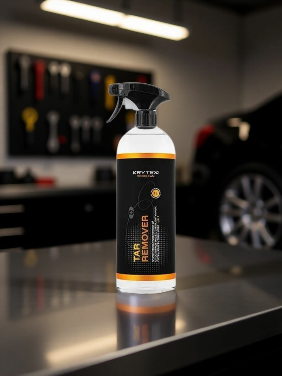 KRYTEX ECOCLEAN TAR REMOVER Очиститель поверхностей от остатков масел, смол, битумных пятен, реагентов и клея, 1 л