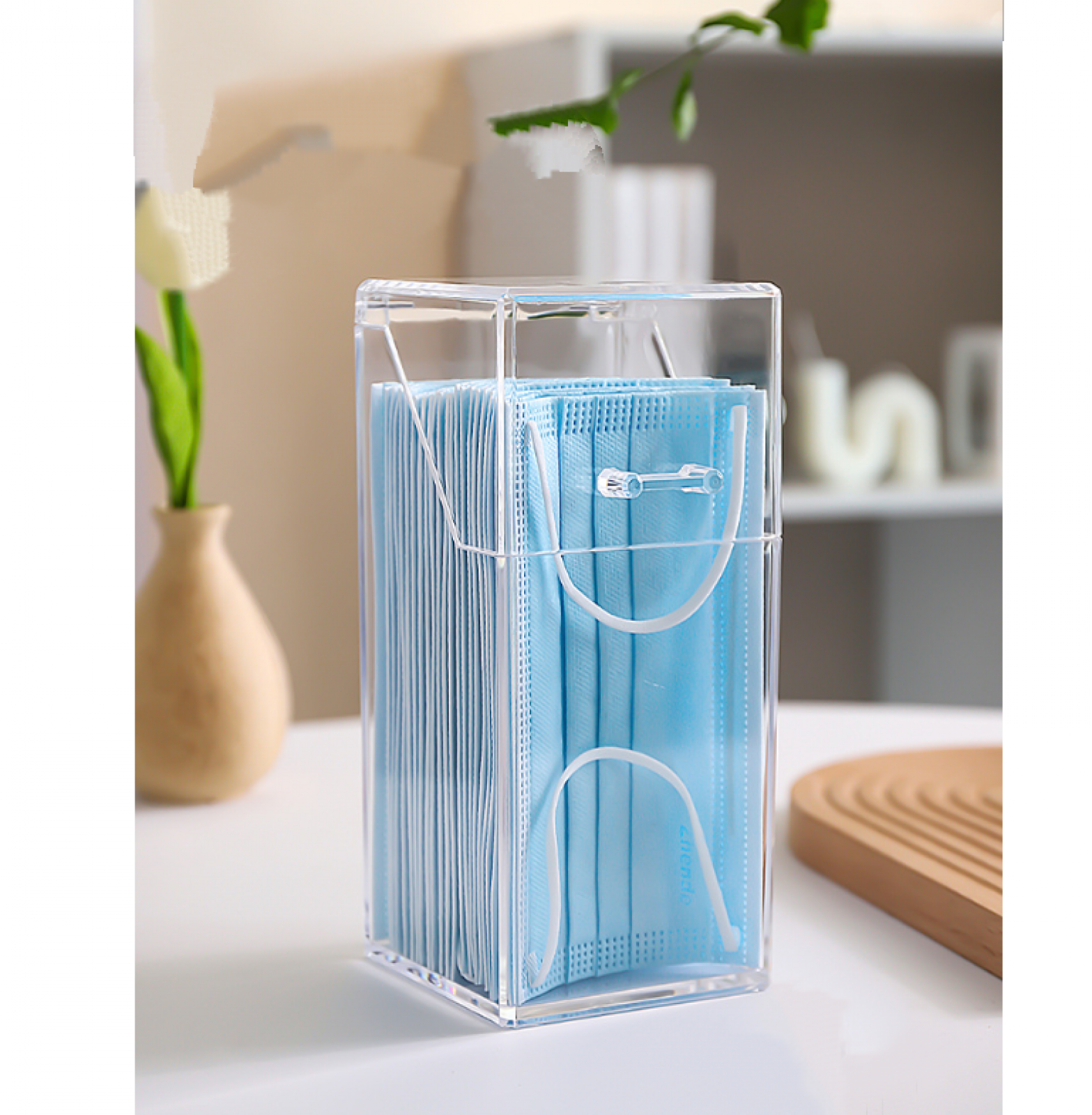 Органайзер-бокс MyPads для хранения медицинских масок, прозрачный пластиковый контейнер с защитой от пыли