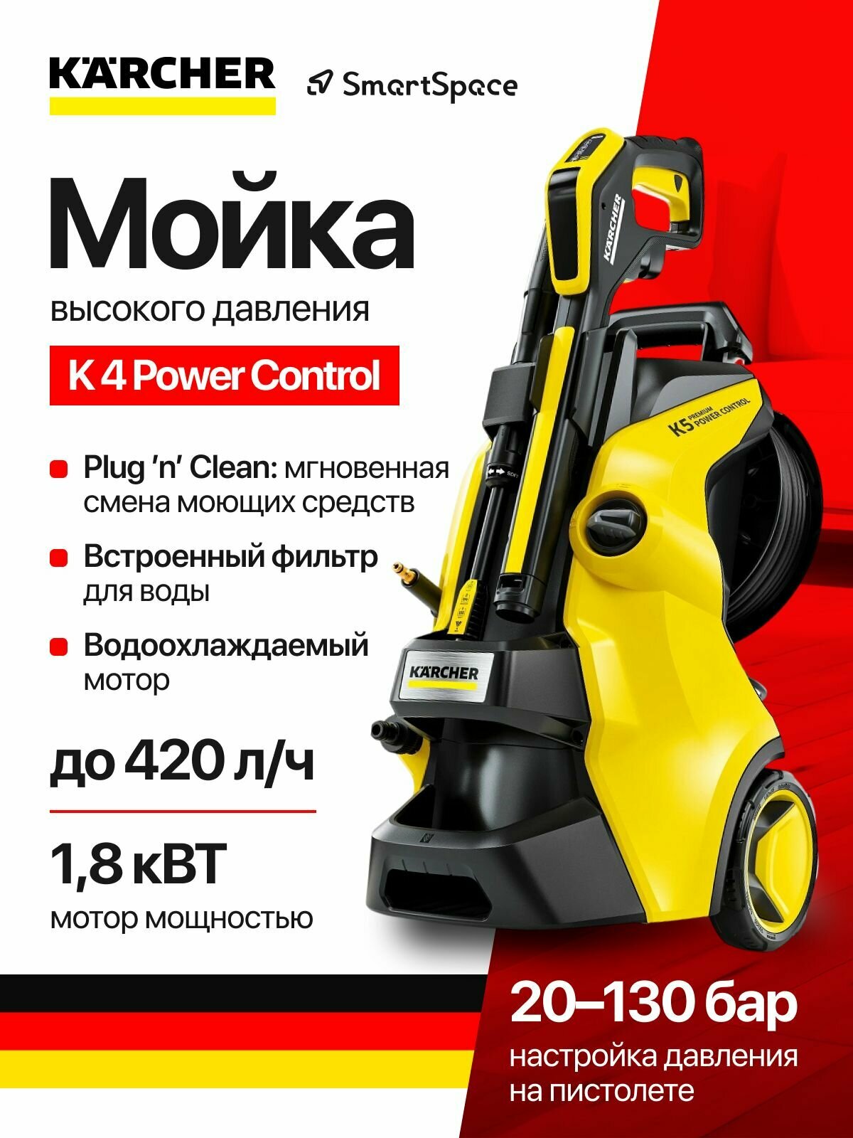 Мойка высокого давления Karcher K4 Power Control