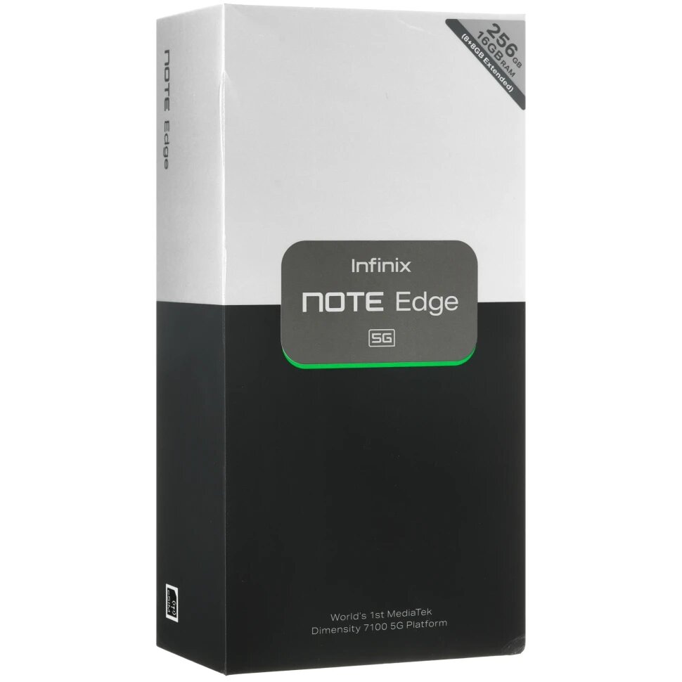 6.78" Смартфон Infinix NOTE Edge 8/256 ГБ, eSIM, 2644x1208, AMOLED, 120 Гц, черный