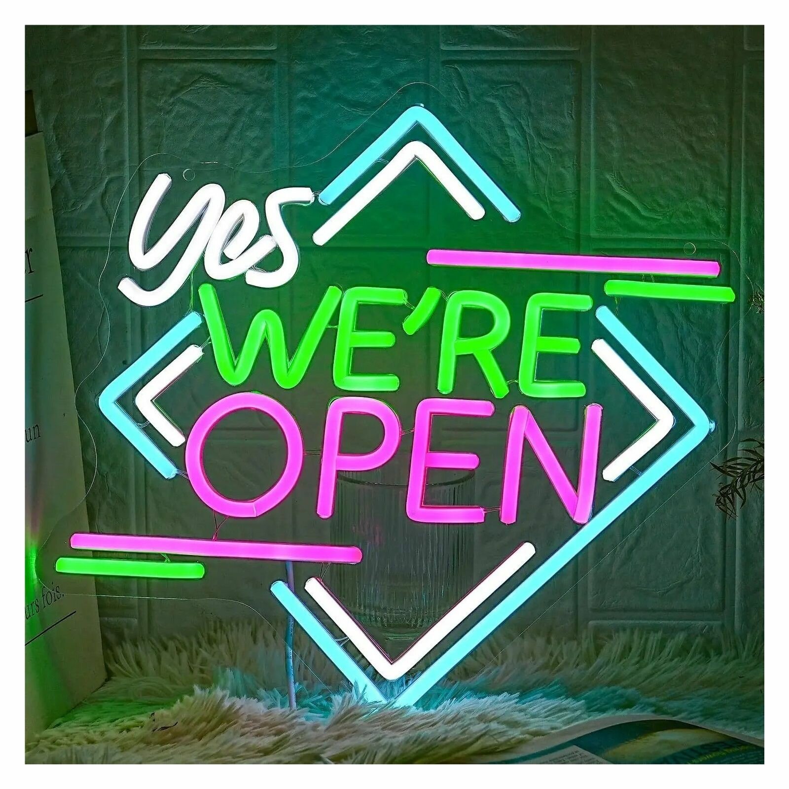 Yes We're Open Декор Неоновой Вывески 34,5смx32см