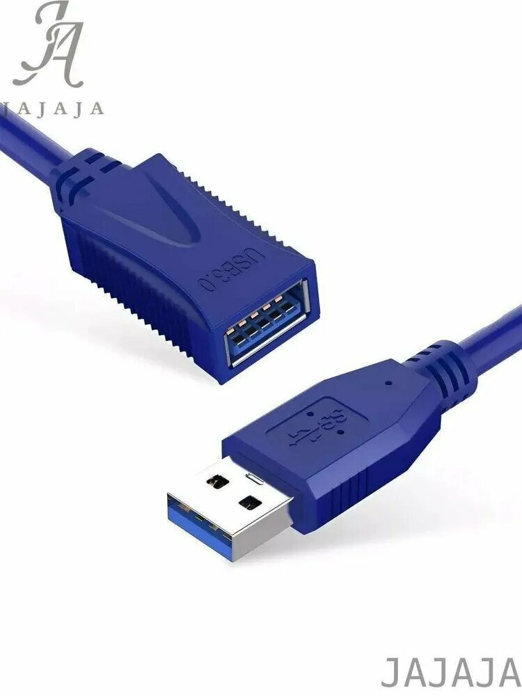 JAJAJA Удлинитель кабеля USB 3.0 Type-A/USB 3.0 Type-A, 5 м, синий