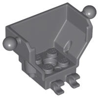 Деталь Lego Cockpit 4 x 2 x 3 with Pin Hole, 2 Clips, and Tow Ball on Sides 27168 Dark Bluish Gray U