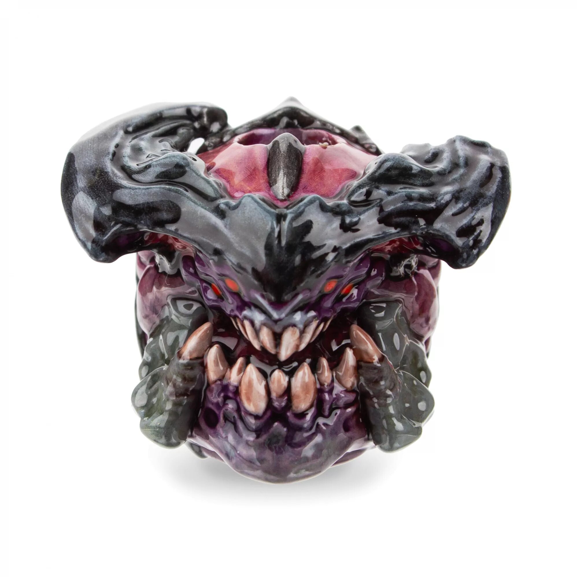 Бусина для темляка ERROR "Кибердемон", ручная покраска, полимер, диаметр 19 мм