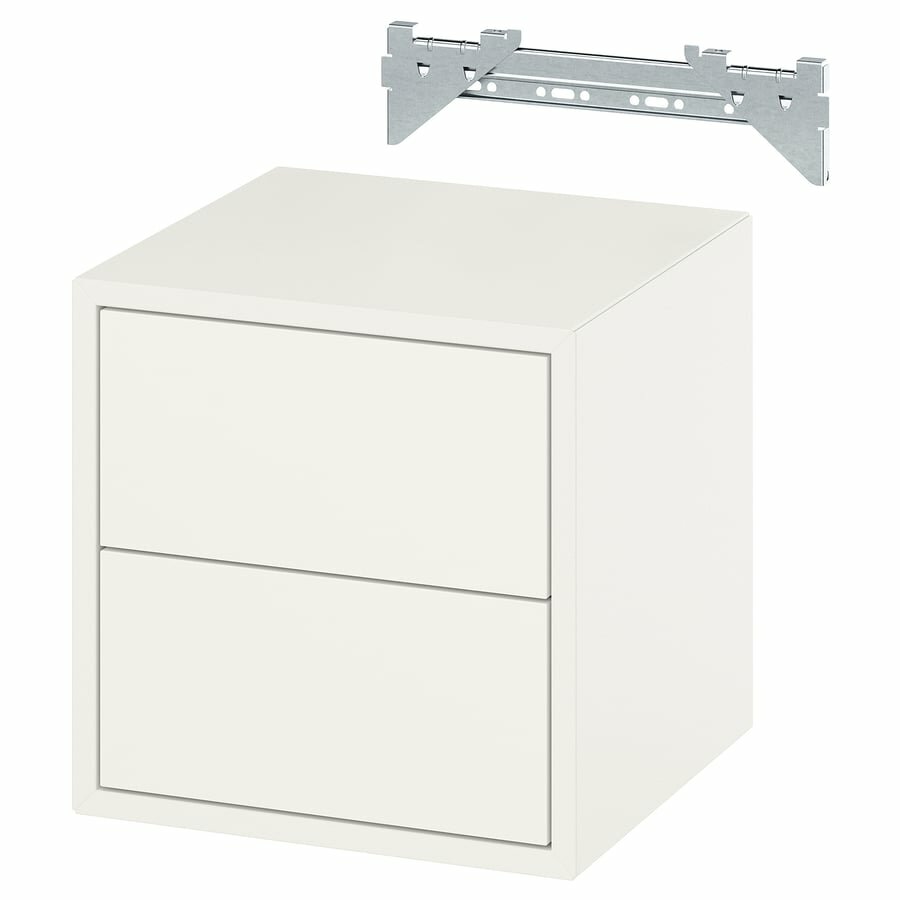 Тумба с 2 ящиками настенная IKEA EKET цвет белый 35x35x35 см 693.293.87
