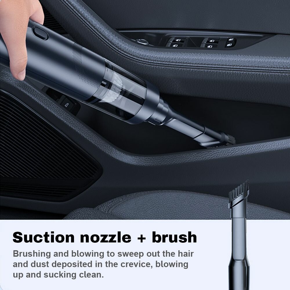 Беспроводной пылесос 4-в-1 (всос/выдув/надув/вакуум) для авто/дома, белый, аккумуляторный