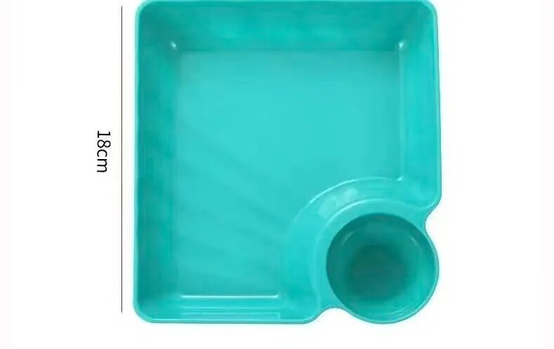 Набор тарелок 18 см 4 шт бирюзовый пластик для сервировки стола