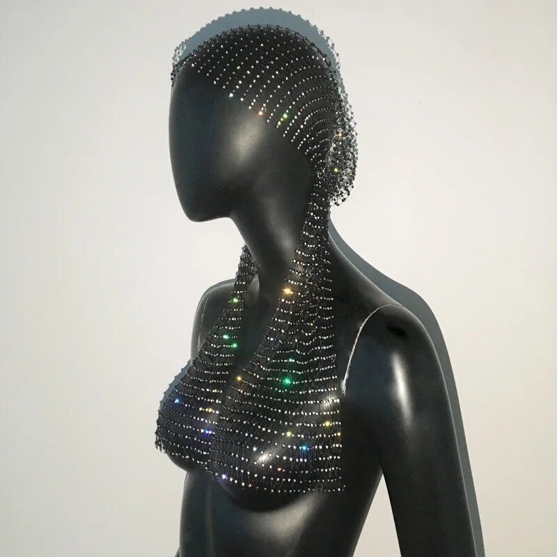 FestivalQueen прозрачный ажурный платок Black