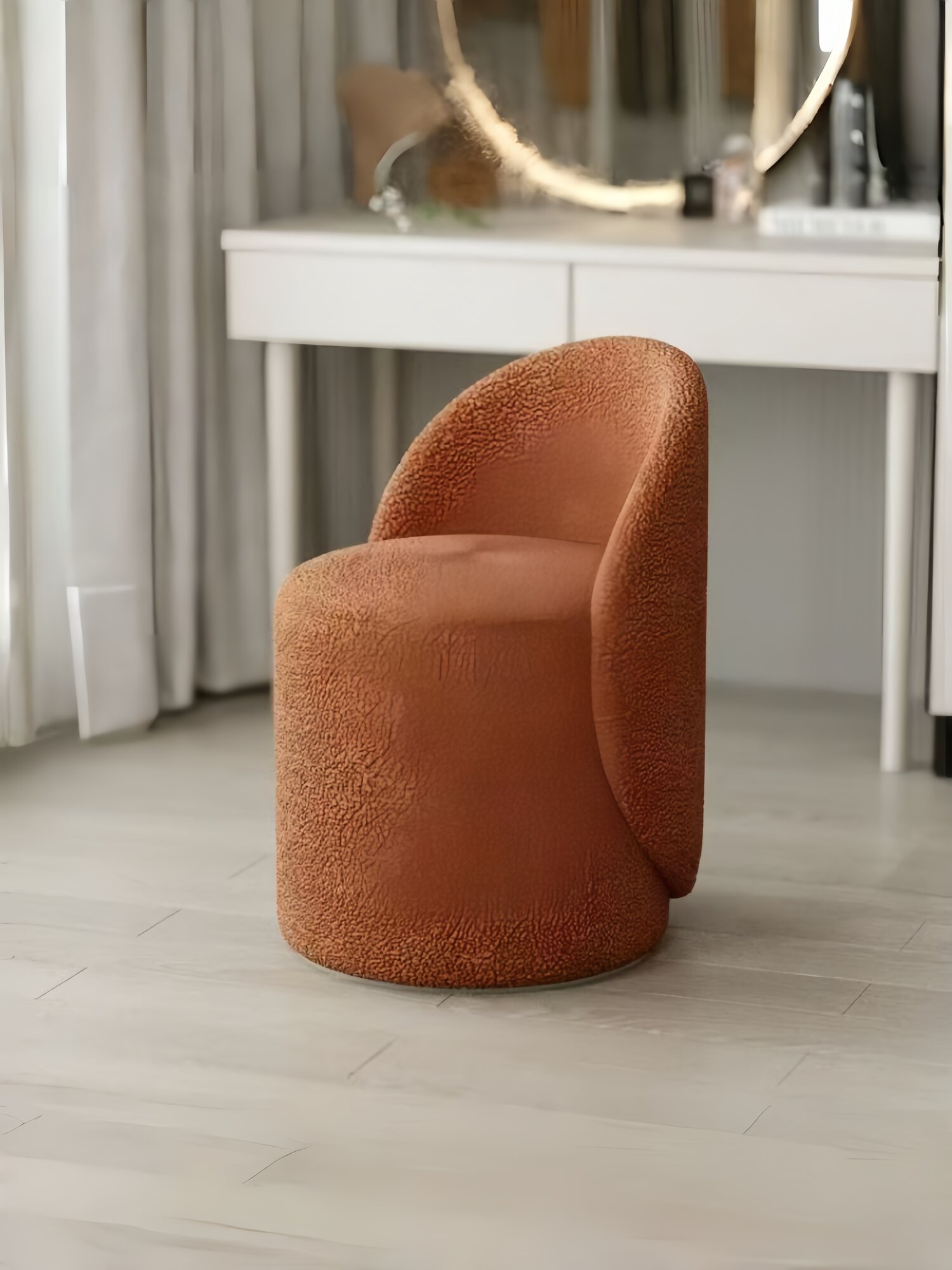 Стул для макияжа, офисный, бархат, без подлокотников, 40 см x 38 см x 65 см