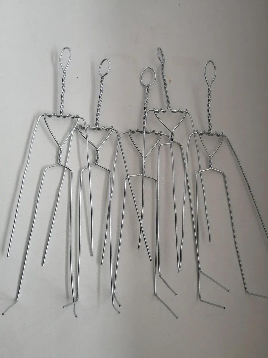 Набор каркасов 5 шт, высота 12 см, для ватной игрушки.