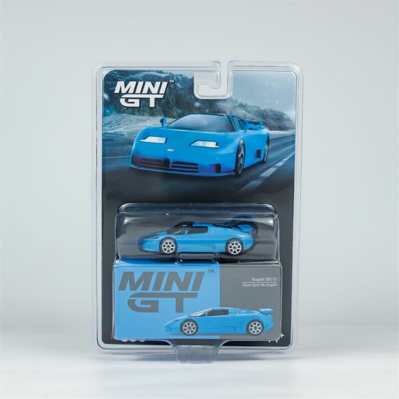 MINI GT x Majorette, литая коллекционная машинка 1:64(890-Bugatti EB110)