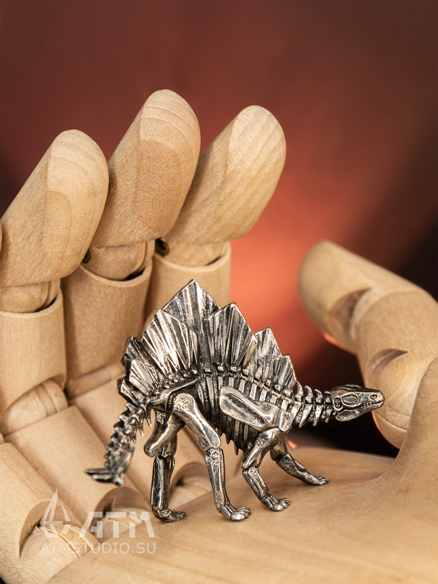 Фигурка Стегозавр металлическая коллекционная / Stegosaurus dinosaurs