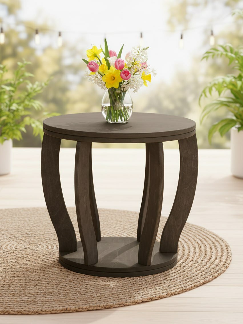 Столик садовый и журнальный "Том-Том" от "Мягкой посадки", для дома и дачи, цвет темный дуб