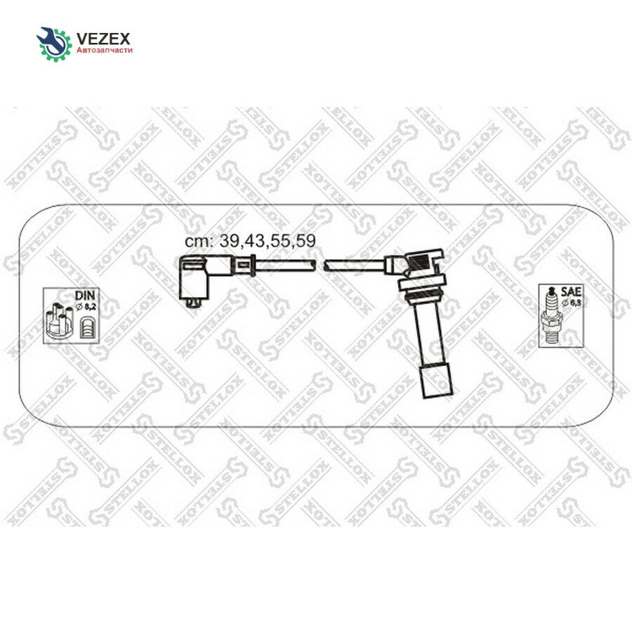 STELLOX 1038459SX к-кт проводов!\ Mazda 323 1.5 16V 94-98