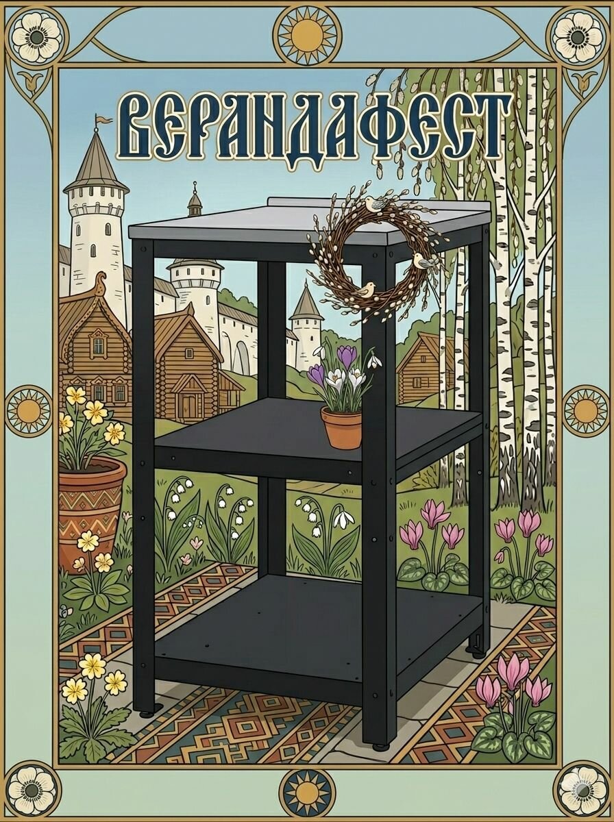 VERANDA: Садовая Кухня - Модуль Компакт без Обшивки - Уличная Модульная Кухня