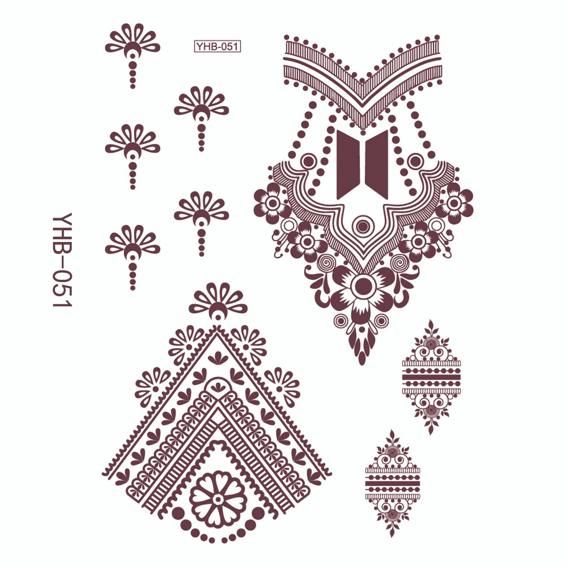 Временные татуировки хной в европейском и американском стиле, временные татуировки белого, черного и красного цветов, высококачественные временные татуировки для рук и предплечий.