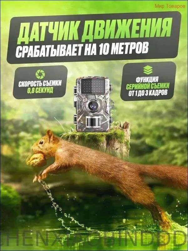 Фотоловушка Wild Hunt DL001 Full HD 1920x1080 для охоты и видеонаблюдения, датчик движения, ночная съемка — фото 1
