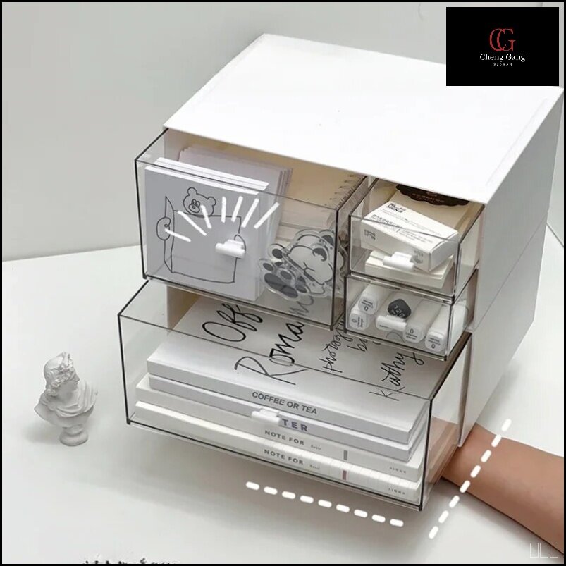 Прозрачный акриловый органайзер PGY для мелочей 1 and 3 drawers