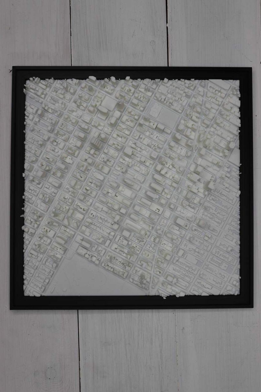 Картина город 3D Нью Йорк Мидтаун небоскребы 24х24см настенная, белый