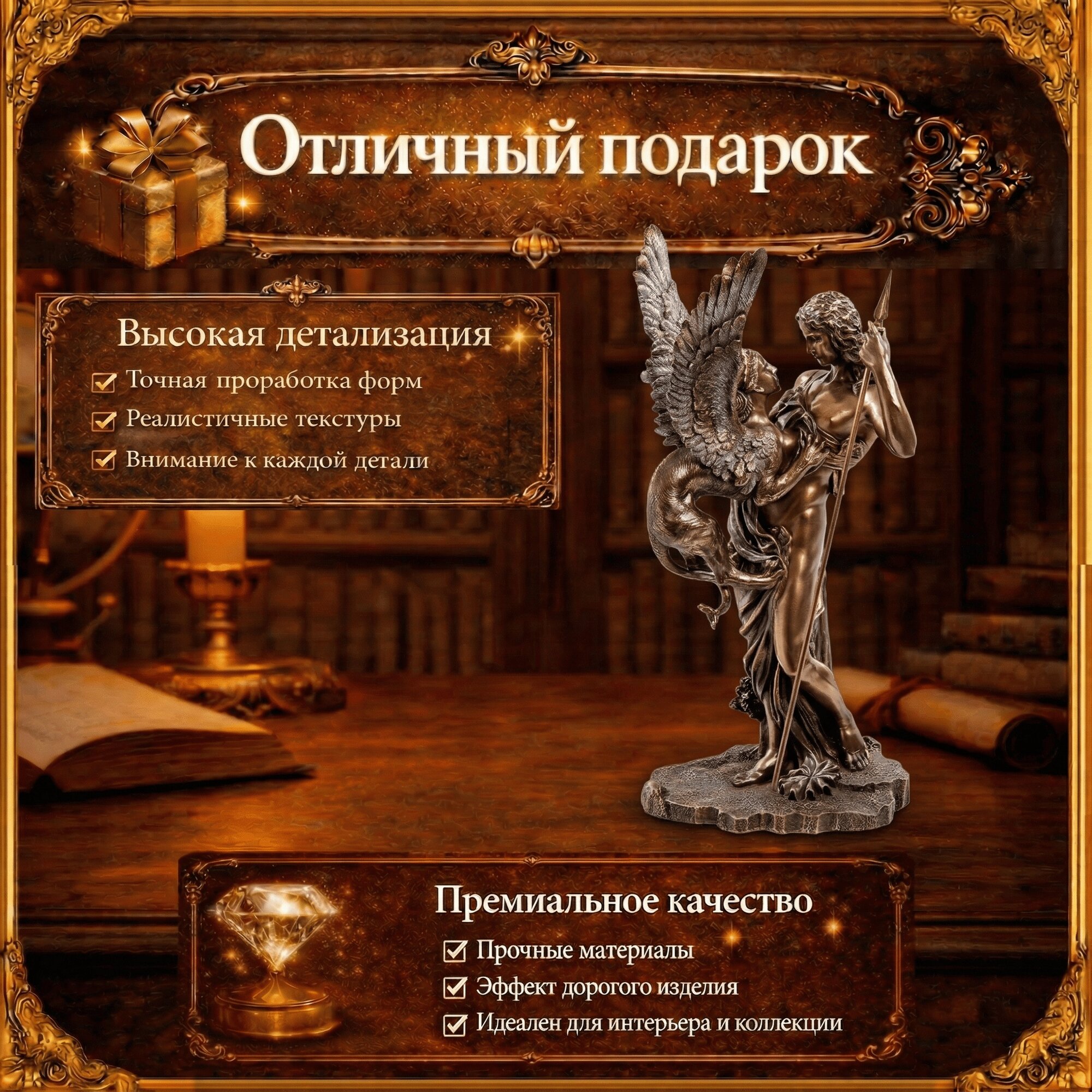 Статуэтка Эдип и Сфинкс — фото 1