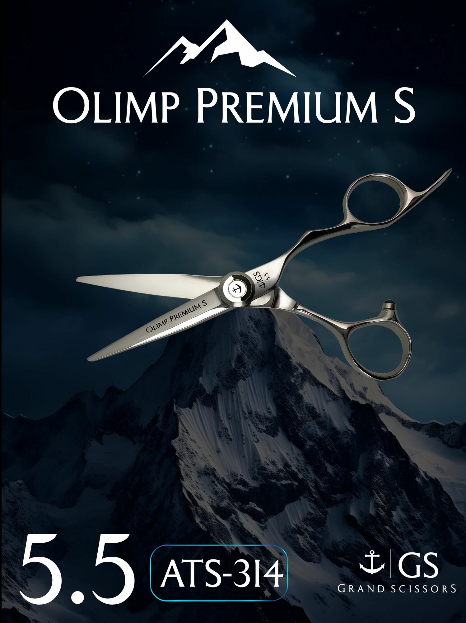 Парикмахерские ножницы 5.5 Olimp Premium S из стали ATS-314