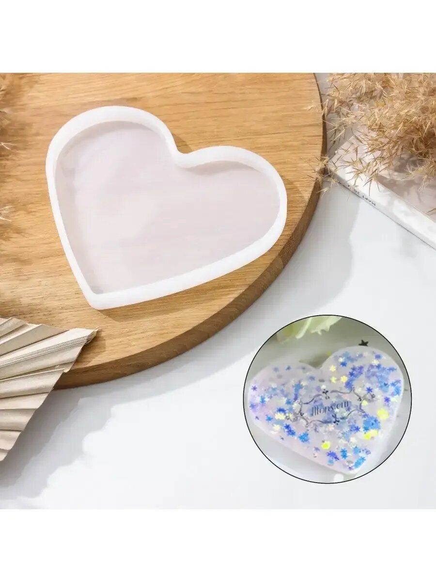 Молд силиконовый, форма для заливки "Сердце"