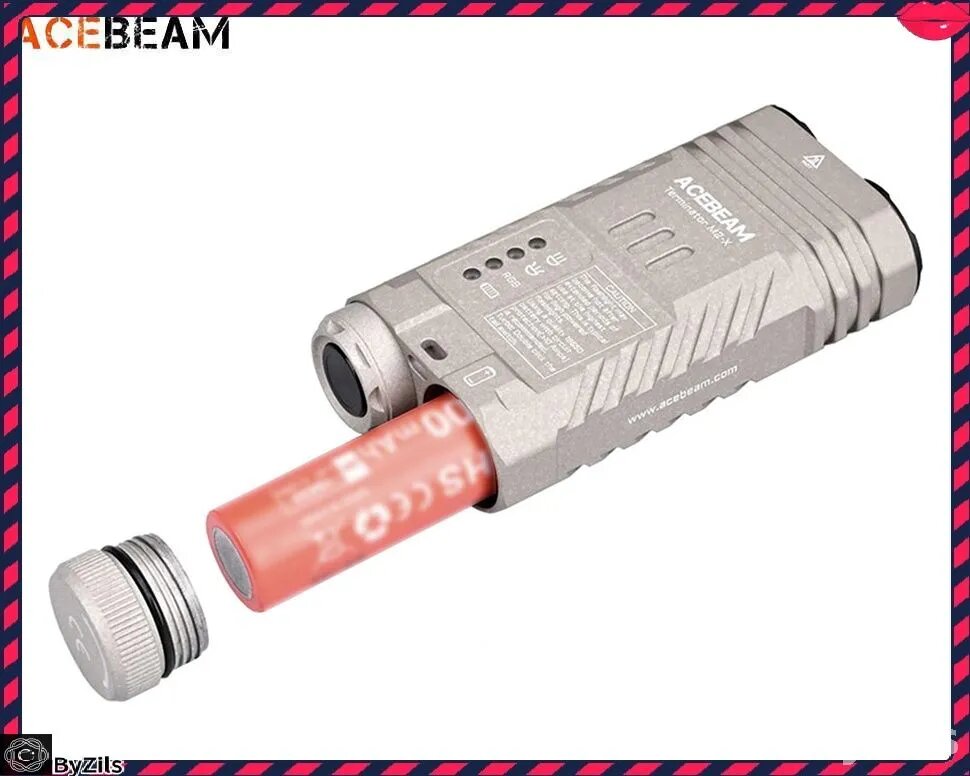 Фонарь ручной Acebeam Terminator M2-X Micro-Arc Oxidation темно-бежевый светодиодный ручной фонарь, 3200 люмен — фото 1