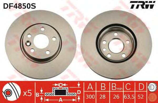 Диск тормозной передний FORD/VOLVO/LAND ROVER Free