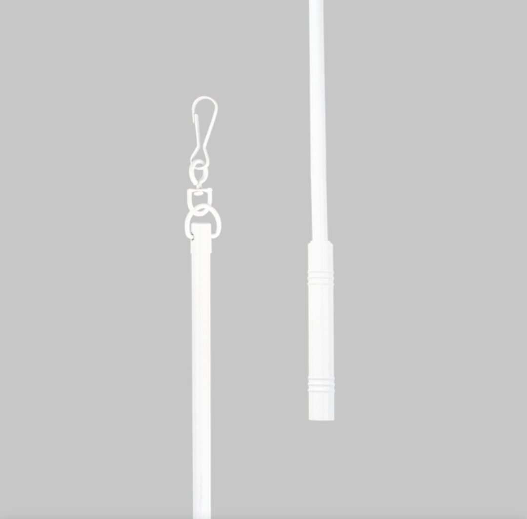 Штороводитель поводок для штор 100см. металлический цвет Белый 2 шт.