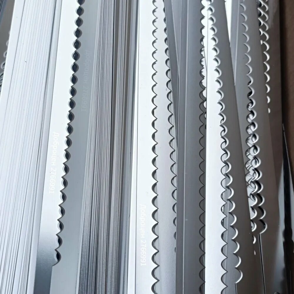 Стальной рамный нож для хлеборезки JAC 280х10х0.5 мм, комплект 10 шт.