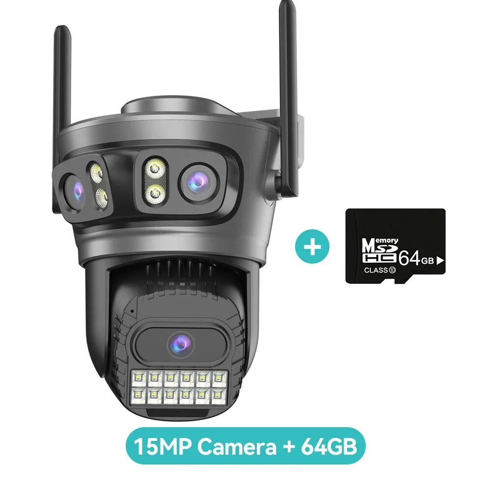 HAMROLTE IP-камера наружная 10MP или 15MP 15MP Add 64G Card, EU