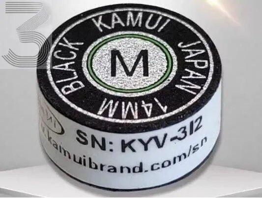 Kamui Black Japan M наклейка для кия 14 мм для русского бильярда