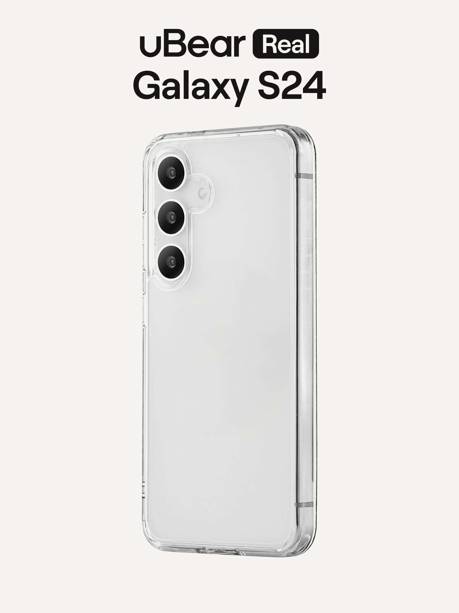 Чехол на Samsung Galaxy S24 uBear Real Case, усиленный, прозрачный