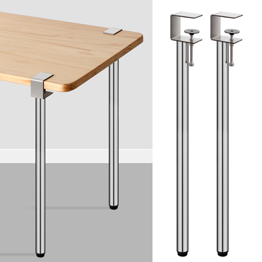 Кронштейн для ножки стола из нержавеющей стали, F-образный зажим для ножки стола без сверления, для сборки стола своими руками, письменного стола, компьютерного стола, кронштейна для барной стойки, подставки.