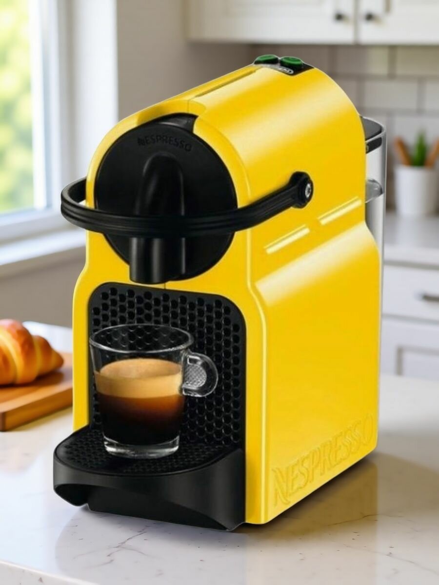 Капсульная кофемашина Nespresso Delonghi EN 80. B Inissia (желтая)