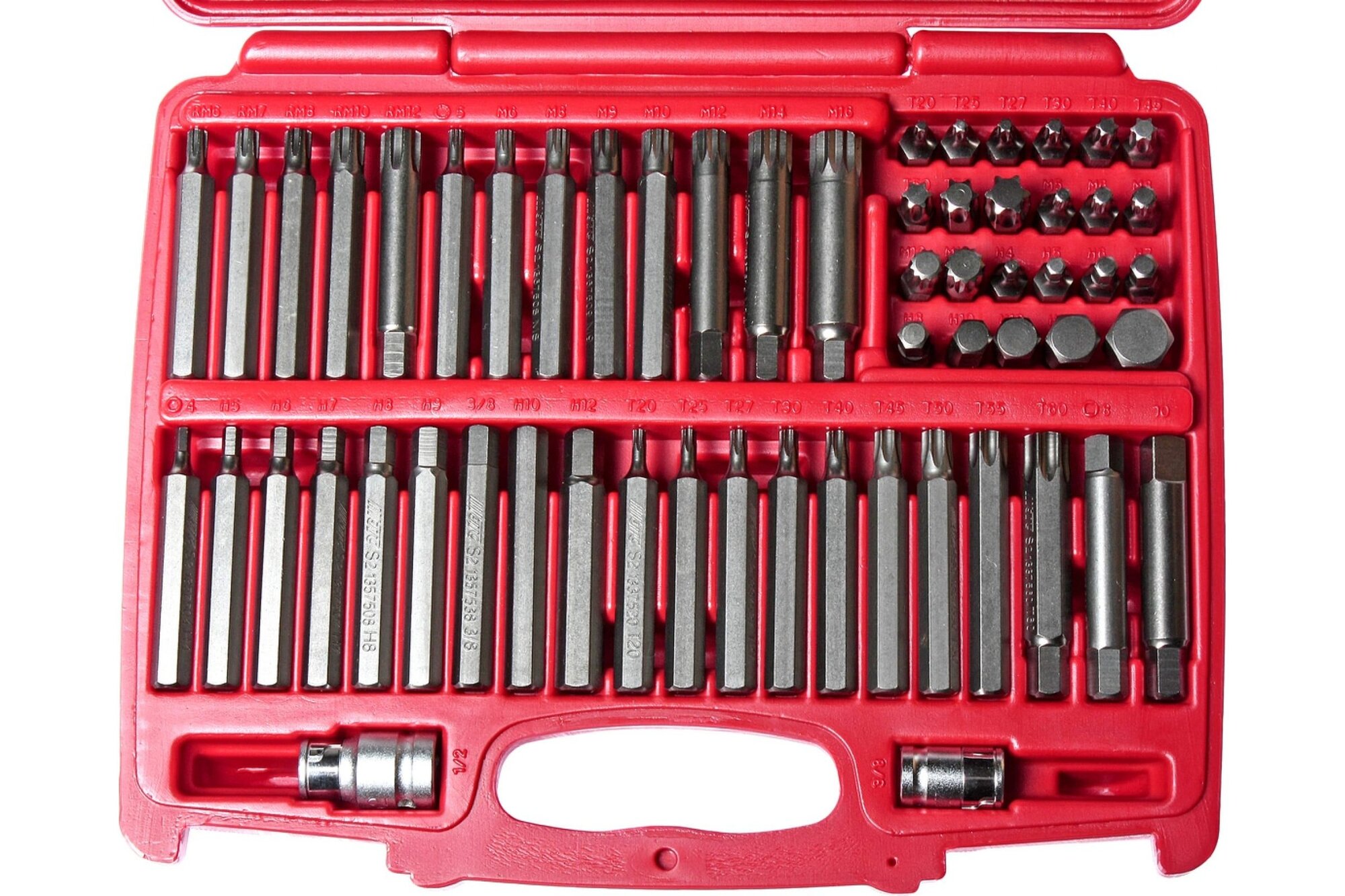 Набор бит JTC 3509, односторонние, хромованадиевая сталь, 58 штук