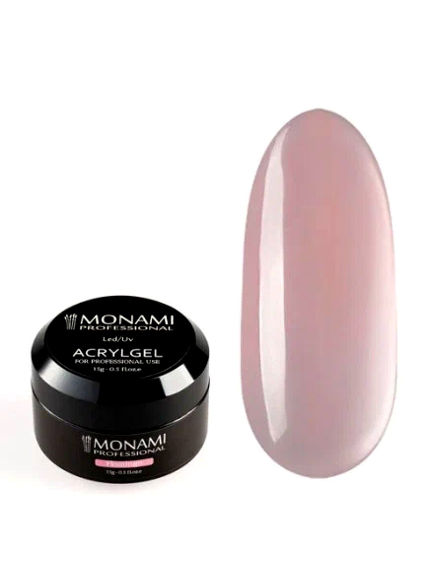 Акригель Monami Professional Acryl Gel Flamingo, розовый с шиммером