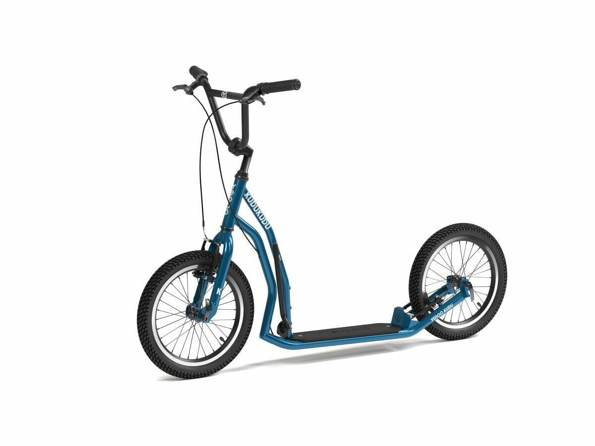 DECATHLON самокат Yedoo Kudu, синий, диаметр колес 400 мм, грузоподъемность 150 кг