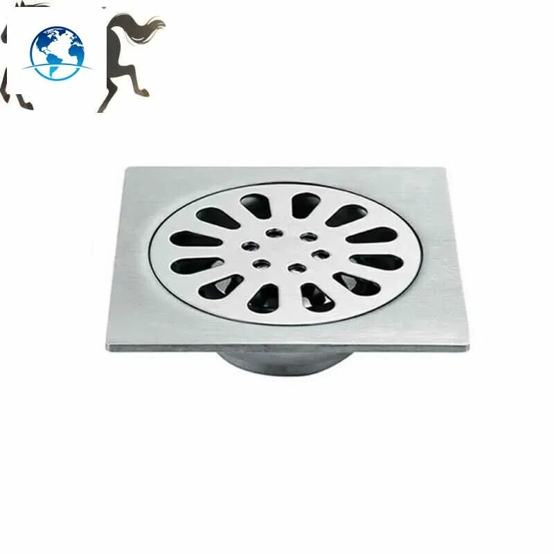 Квадратный слив для душа, слив в полу, простая установка, сетка, идеальный размер, съемная крышка, легкая очистка, ванная комната