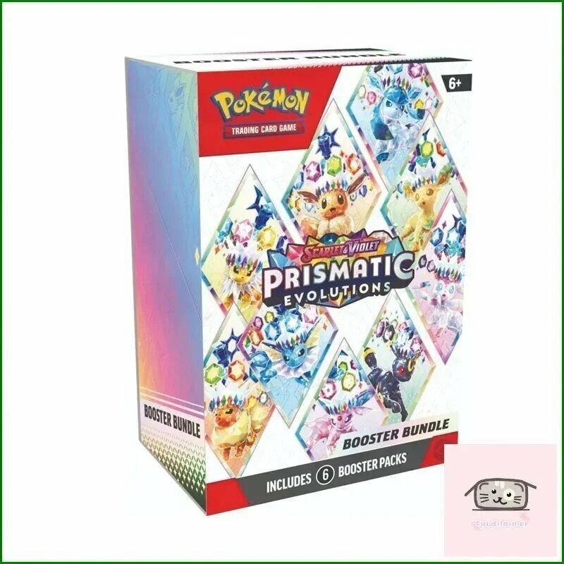 Эксклюзивный бустернабор POKEMON TCG Scarlet Violet Prismatic Evolutions, коллекционная открытка, произведено в США